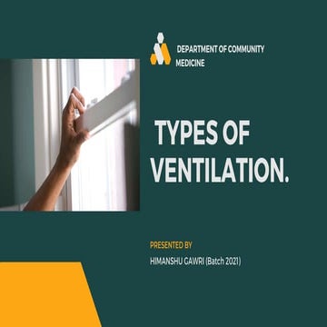 Types of ventilation , psm presentation on types of ventilation , | PDF