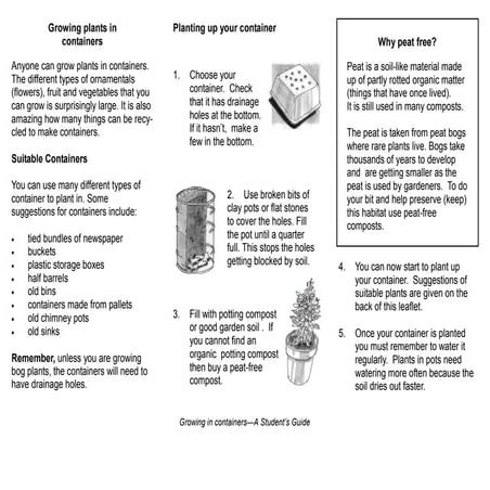 A Student’s Guide to Growing Plants in Containers | PPT