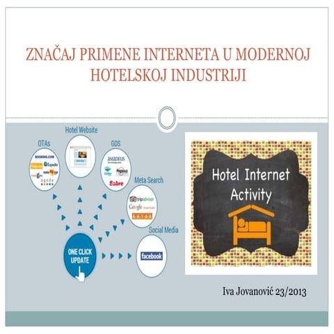 Znacaj primene interneta u modernoj hotelskoj industriji | PPTX
