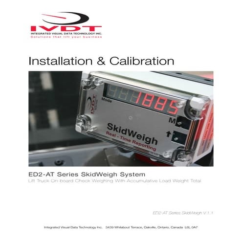 Forklift weighing scales, ED2 at skid weigh installation manual | PDF