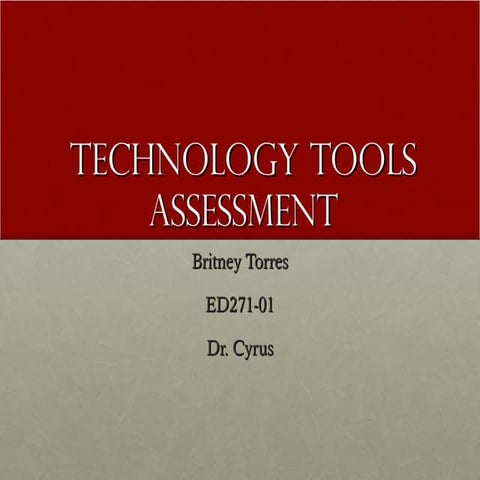 Technology Assessment Tools | PPT