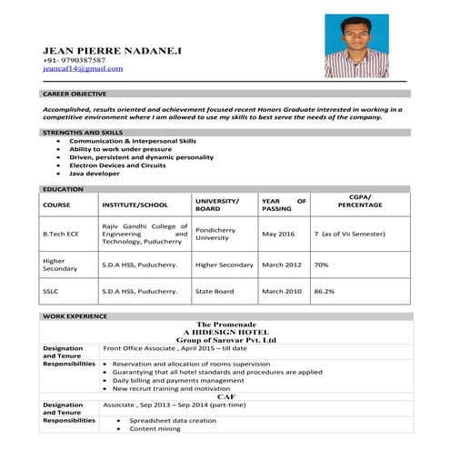 Jean_resume final | DOC | Education