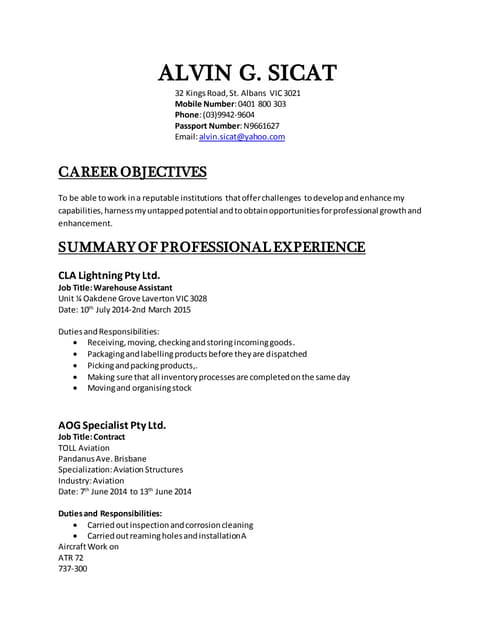 Beagley, t aviation business cv | PDF