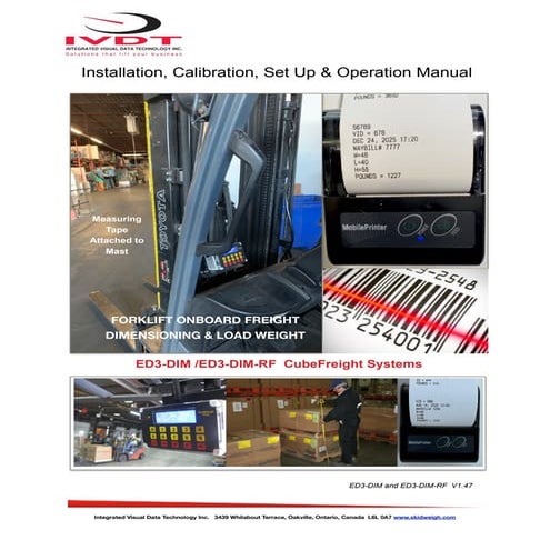 ED3-DIM CubeFreight forklift freight weight dimensioning and load ...