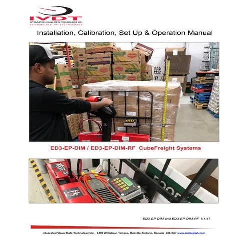 ED3-EP-DIM, Electric Pallet truck On Board Freight Weight ...