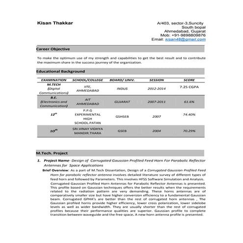 curriculum vitae-KISHAN THAKKAR - Copy (2) | PDF