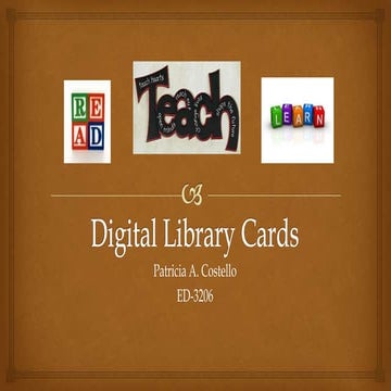 E-Library Cards | PPT