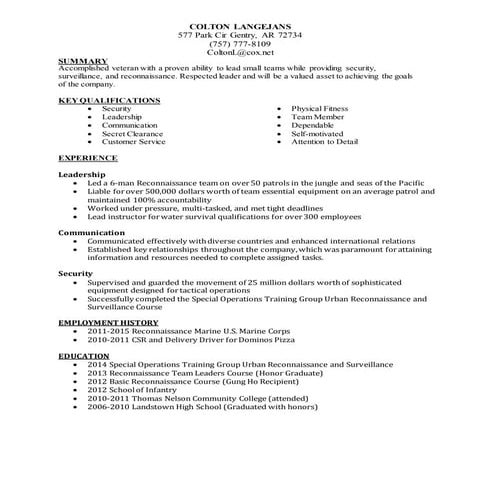 Combination Resume | PDF