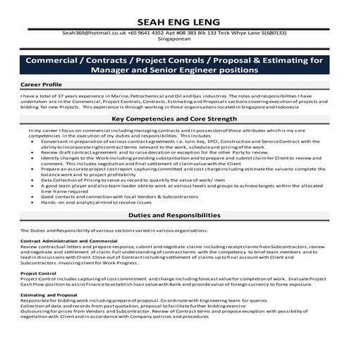 Resume Seah Eng Leng | DOCX