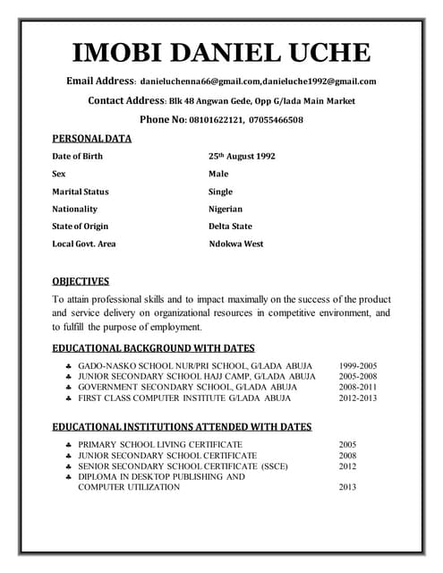 My Abridged CV | PDF