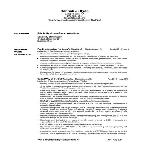 Resume Hannah Ryan | PDF