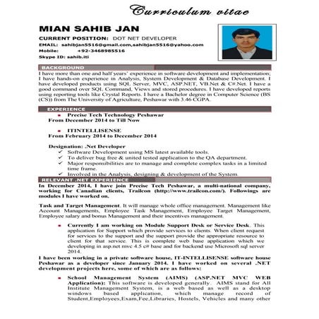 Resume_Venkatesan | DOCX