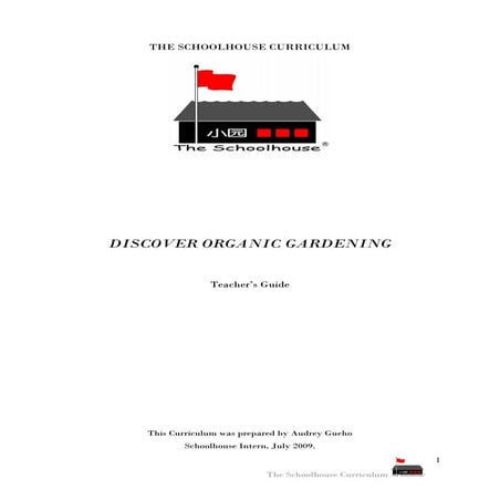 Discover Organic Gardening Curriculum for Schools | PDF