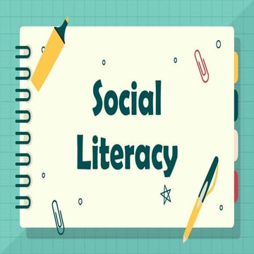 Social Literacy Power point Presentation | PPTX