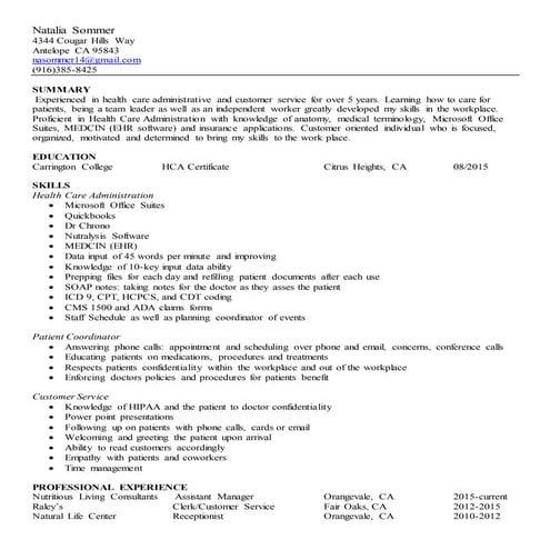 Surgical Coordinator Resume | PDF