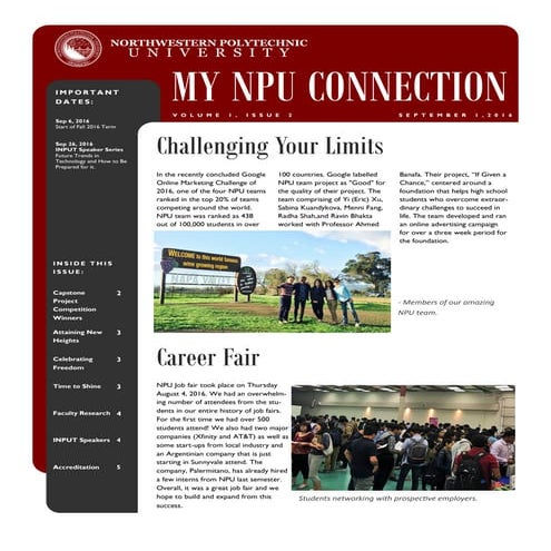 NPU Vol 1 Issue 2 | PDF | Job Fairs | Job Search