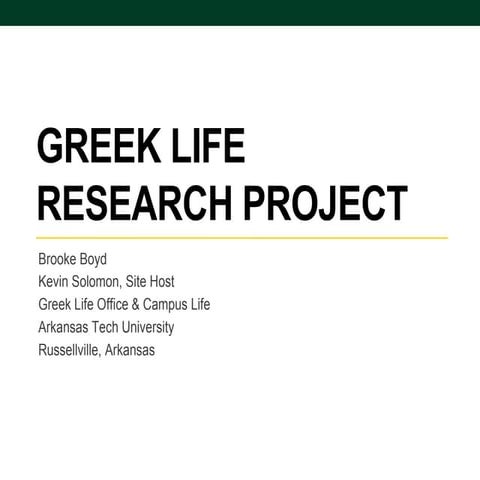 Greek Life Research Project | PPT