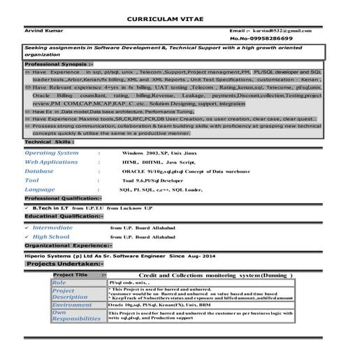 Arvind Resume_wip_fin_dev-1 | PDF