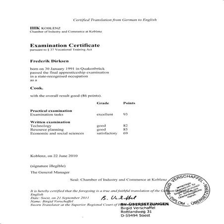 Examination Certificate | PDF