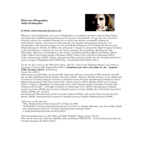 Director Aida Biographical | PDF
