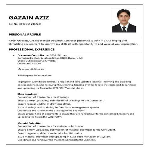 Gazain Aziz - CV | DOCX