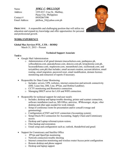 MPManzon Resume(rev) (2) | DOC | Business Accounting & Finance | Business