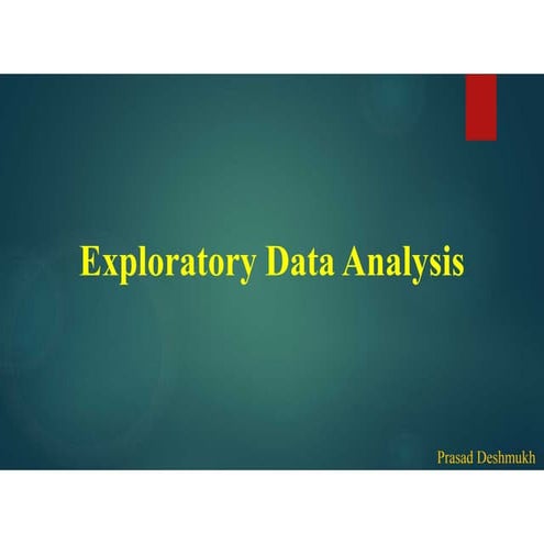 Exploratory Data Analysis In Machine Learning Ppt