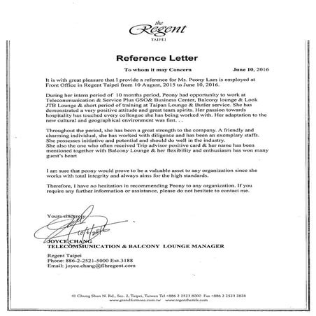 Reference letter | PDF
