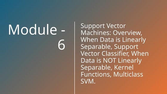 Support Vector Machine ppt presentation | PPTX | Artificial ...