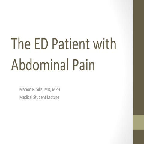 ED abdominal pain lecture | PPT