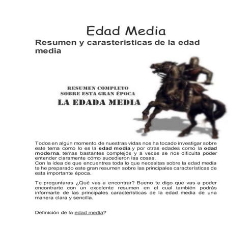 Edad media | PDF