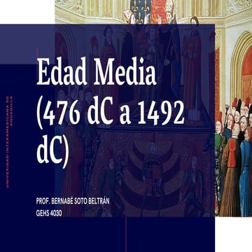 Edad media (476 d c a 1492 dc) | PPT