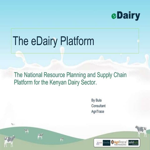 M kilimo event presentation e-dairy | PPTX