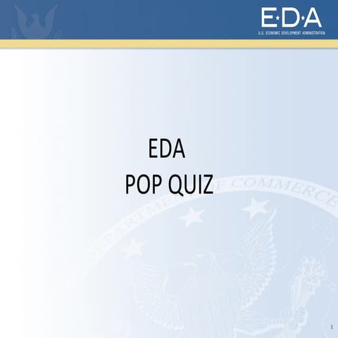 EDA Program Area Workshop: Public Works, Economic Adjustment ...