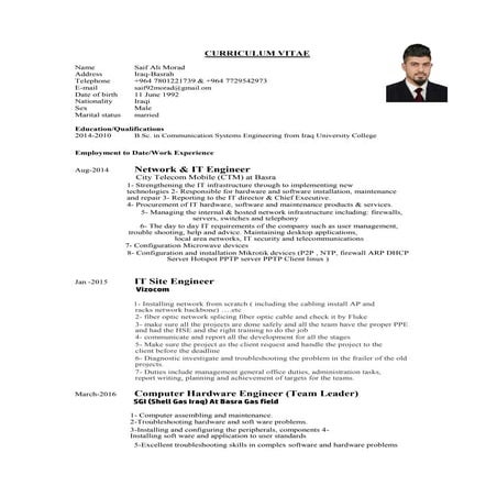 Saif Ali CV | PDF