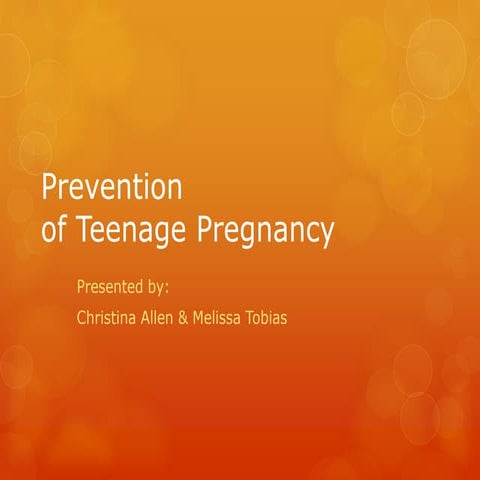 Teenage Pregnancy | PPT