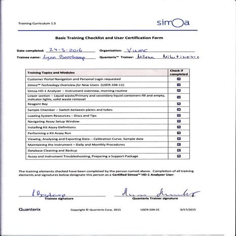 Simoa certificates | PDF