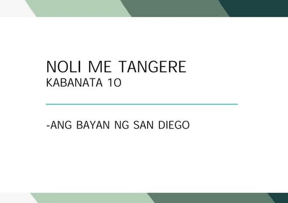 Fil noli-me-tangere kabanata 1-64 | PDF