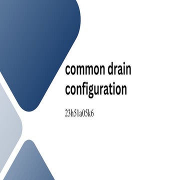 COMMON DRAIN CONFIGURATION ELECTRONIC DEVICES AND CIRCUITS | PDF