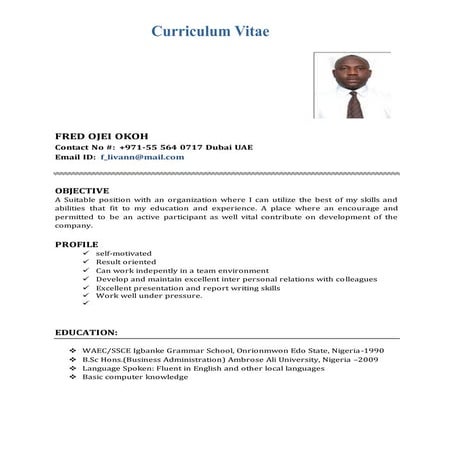fred resume updated | DOCX