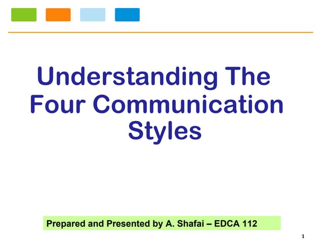 Basic Communication Styles | PPTX