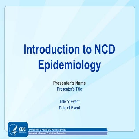 epidemiology disease control division for ncd | PDF