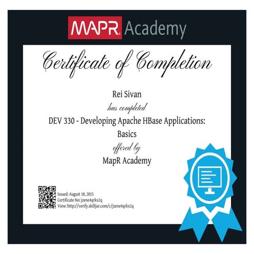 certificate-DEV330 | PDF