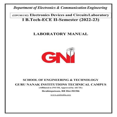 Edc lab 1 - i-v characteristic of junction diode | PDF