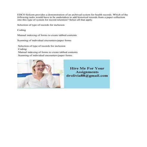 EDCO Solcom provides a demonstration of an archived system for health.docx