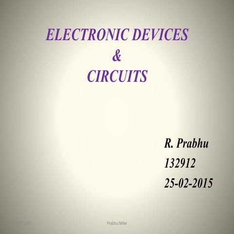 Electronic devices and circuit | PPT
