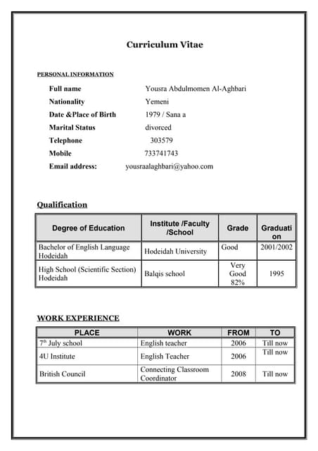 Cv Of Muhammad Saleem | PDF