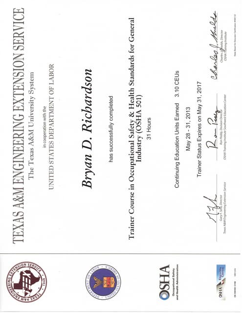 CSHO Haz Materials | PPT