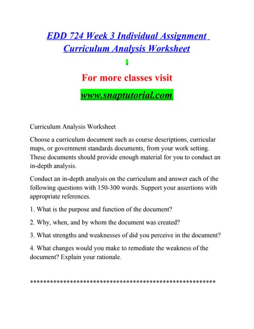 EDU 315 Exceptional Education / snaptutorial.com | PDF