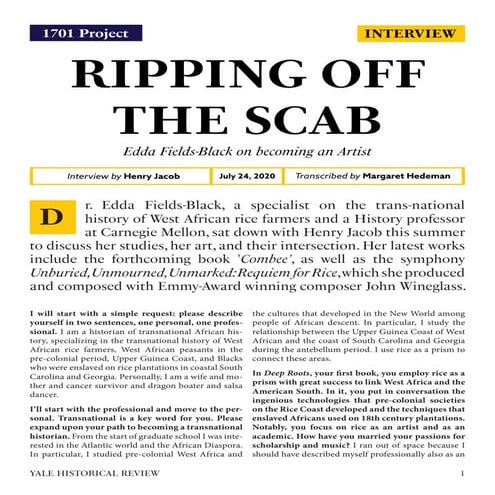 Ripping off the scab: Edda Fields-Black on becoming an artist | PDF